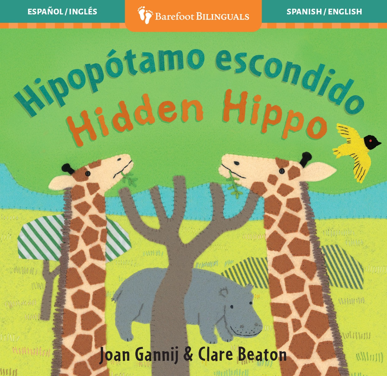 Hidden Hippo | 6 - 36 Months| Bilingual Spanish Board Book | Barefoot Books